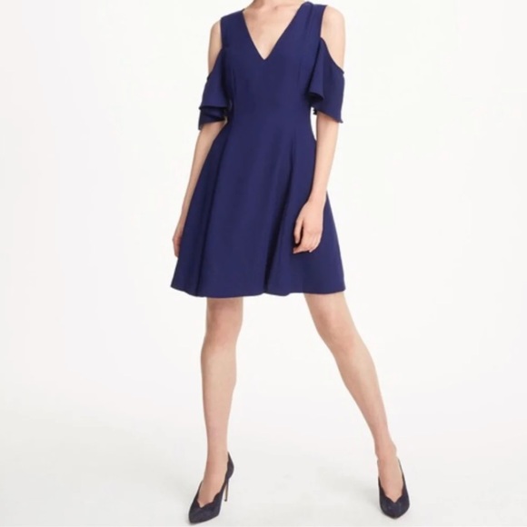 Club Monaco | Dresses | Club Monaco Blue Pernille Cold Shoulder Dress 8 ...